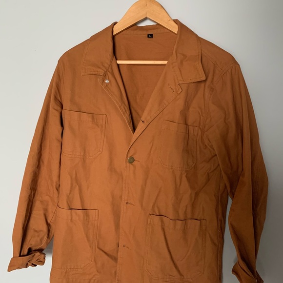 Jackets & Coats | Handmade Canvas Buttondown Jacket | Poshmark